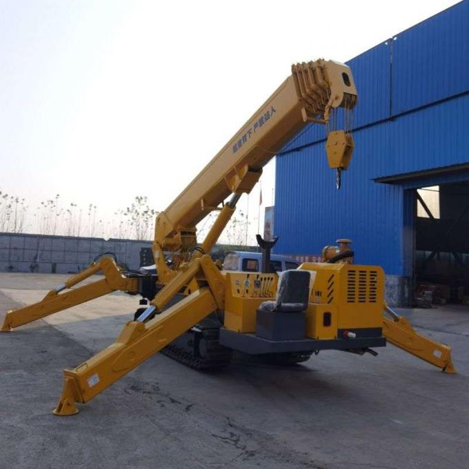 12ton Spider Crawler Crane With Fly Jib Folding Spider Crawler Crane ...