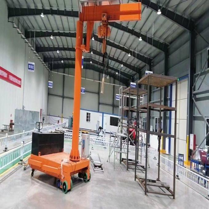 Cantilever Mobile Movable Jib Cranes With Chain Hoist 500kg