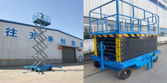 10m Aerial Work Platform Lift Hydraulic Scissor Lifter With Four Outriggers
