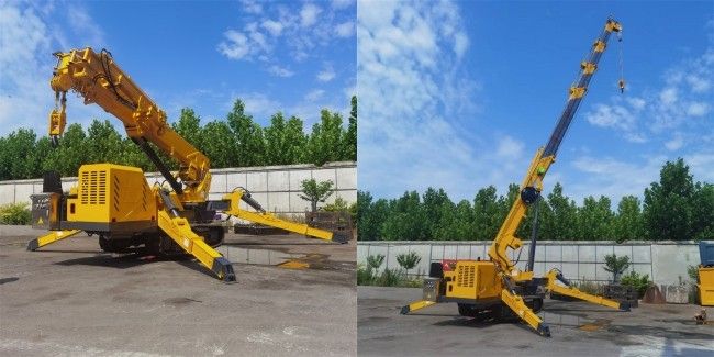 Electric Motor Diesel Engine Tracked Spider Crane Crawler Spider Crane ...