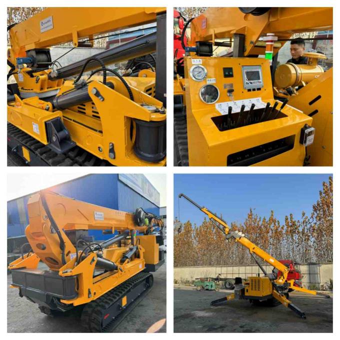 CE Certification Electric Remote Control Spider Crane With Fly Jib For Workshop 3T 10T