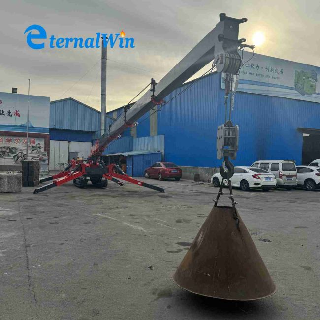 12 Ton Mobile Mini Spider Crawler Crane For Construction Projects