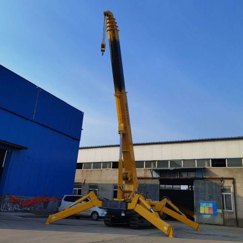 12ton Spider Crawler Crane With Fly Jib Folding Spider Crawler Crane ...