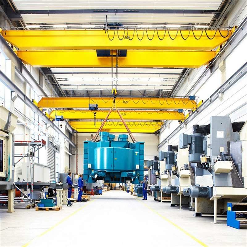 QD Type Overhead Crane Machine 50t Double Girder Bridge Crane For Steel ...