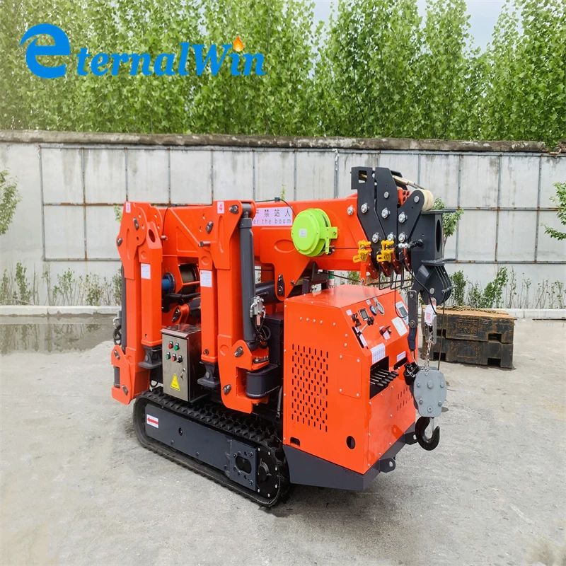 Electric And Diesel Spider Crawler Mini Crane With Yellow / Red / Blue ...