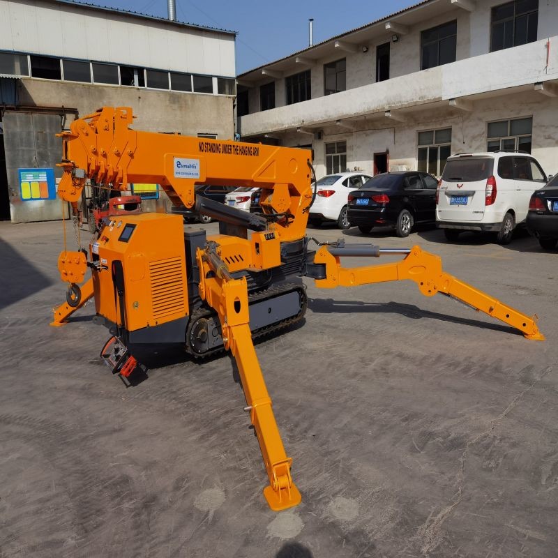 Telescopic Boom Hydraulic Spider Crawler Crane Remote Control Spider ...