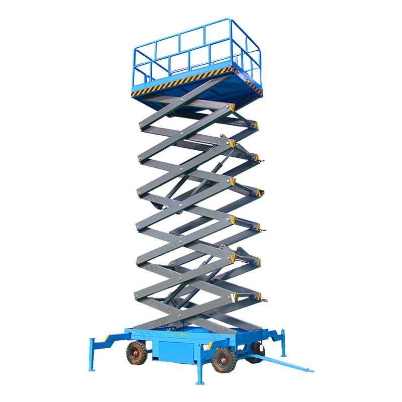 6m-18m Electric Lifting Platform Fixed Scissor Lifter With Outrigger ...