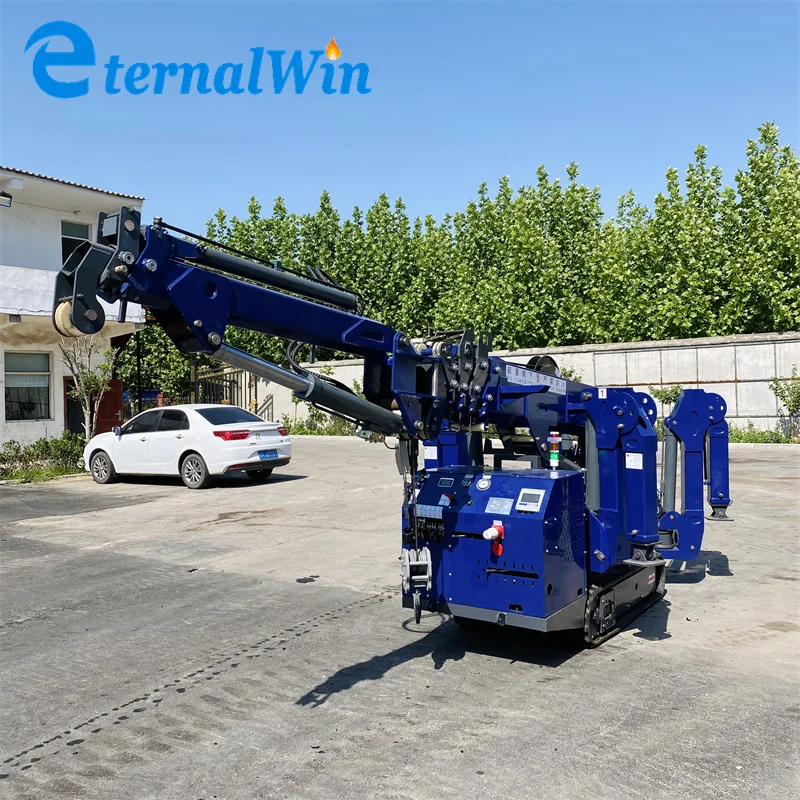 Electric And Diesel Powered Mini Spider Crane Yellow/Red Or Green Steel ...