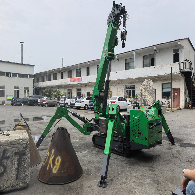 Telescopic 3 Ton Electric Diesel Powered Mini Spider Crane