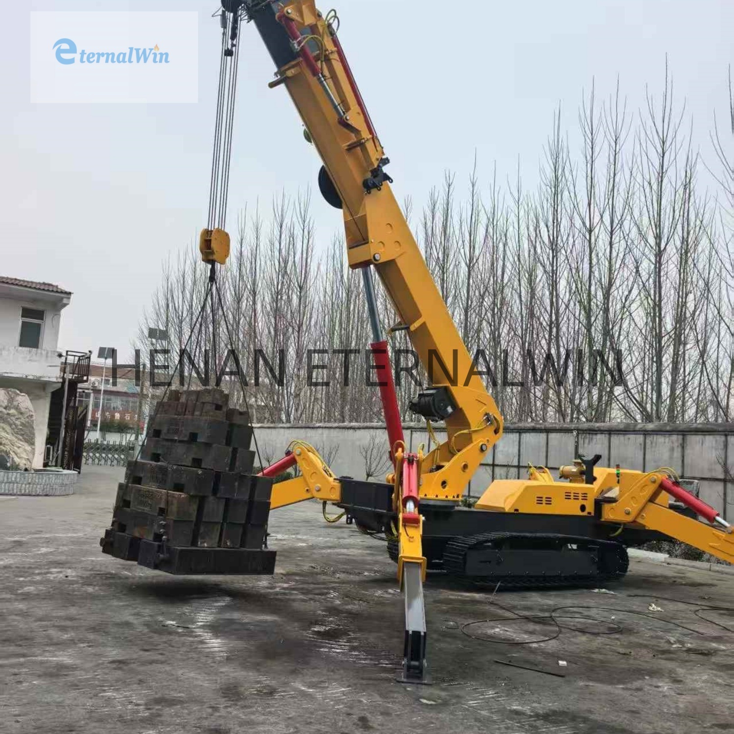 3-12 Ton Hydraulic Spider Crawler Crane for Narrow Spaces