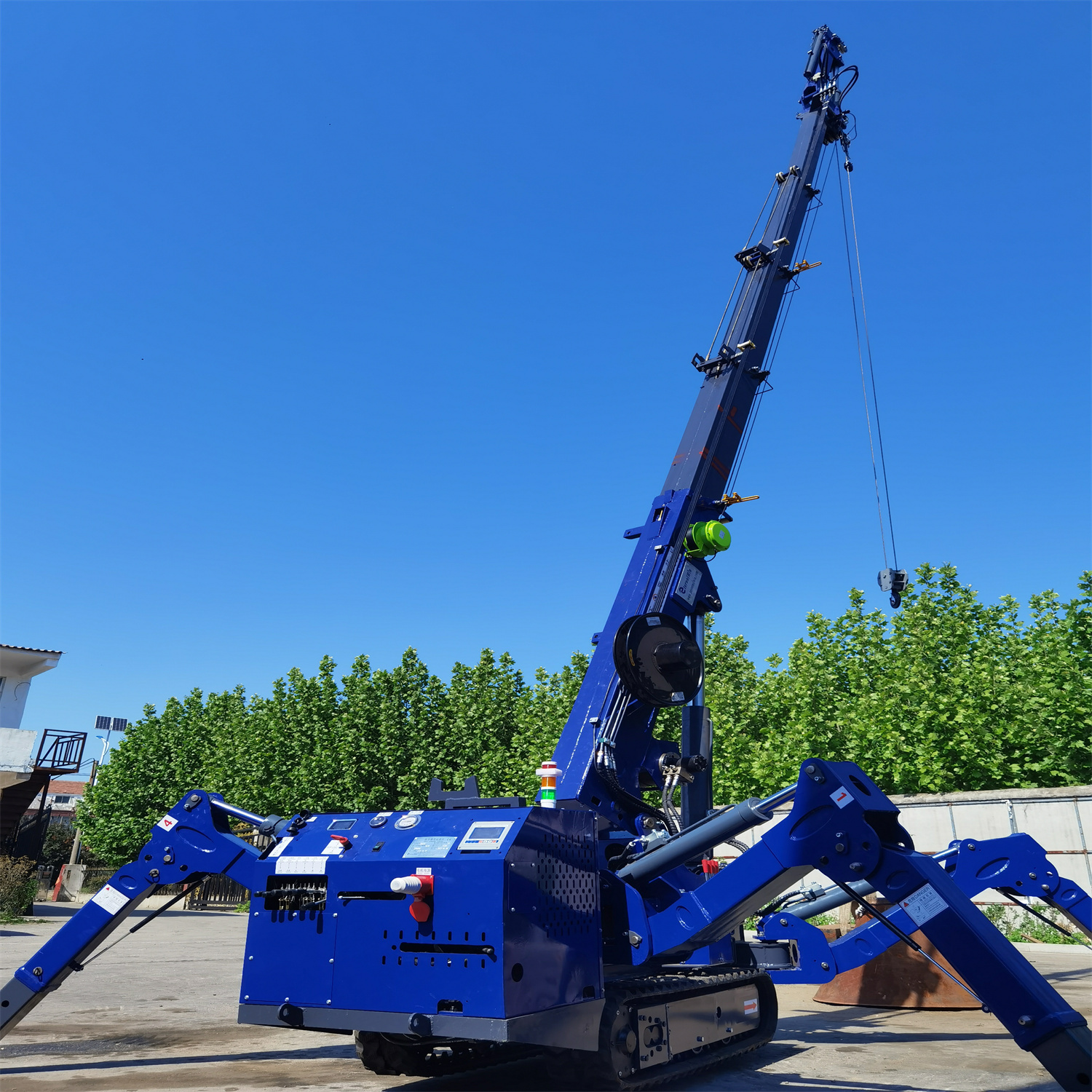 12 Ton Spider Crawler Crane with Telescopic Boom