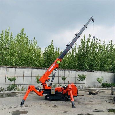 CE Telescopic Boom Spider Crane 2 Ton Mini Crawler Crane
