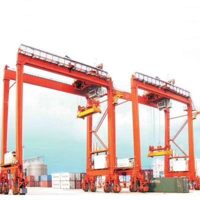 20ft / 40ft Container Lifting RTG Gantry Crane 40t 50t With Telescopic ...