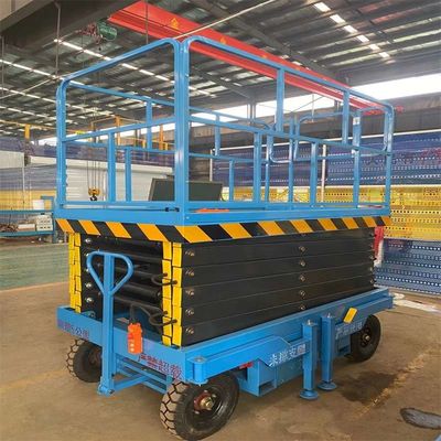 10m Aerial Work Platform Lift Hydraulic Scissor Lifter With Four Outriggers