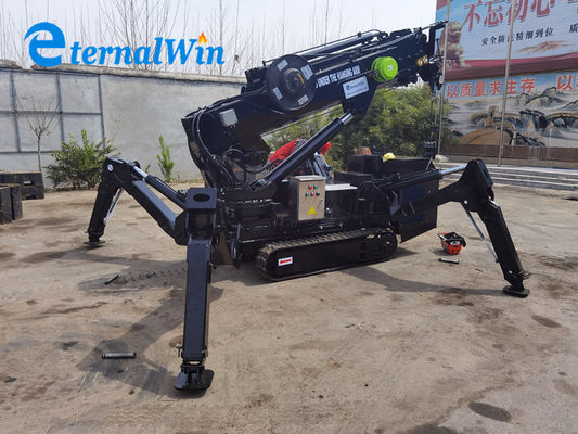 Black Color Telescopic Boom Spider Crane 3 Ton Lifting Capacity
